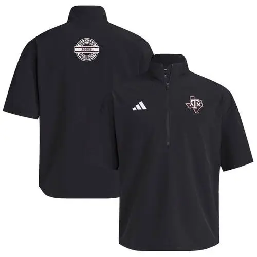Adidas Texas A&m Aggies 2024 Half-zip Short Sleeve Training Jacket