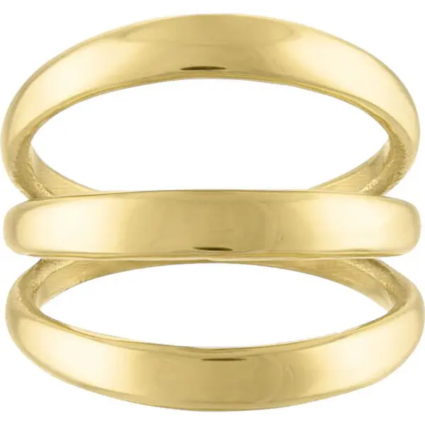 Ben Oni Stacked Lines Ring - Gold