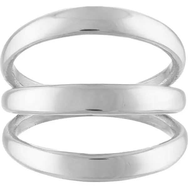 Ben Oni Stacked Lines Ring - Silver