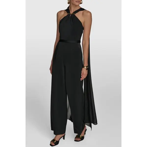 Donna Karan New York Halter Neck Jumpsuit - Black