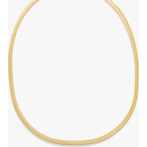 Ben Oni Herringbone Chain Necklace - Gold