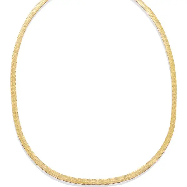 Ben Oni Herringbone Chain Necklace - Gold