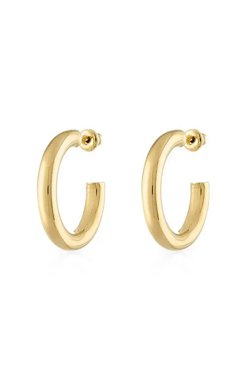 Ben Oni Small Open Hoop Earrings - Gold
