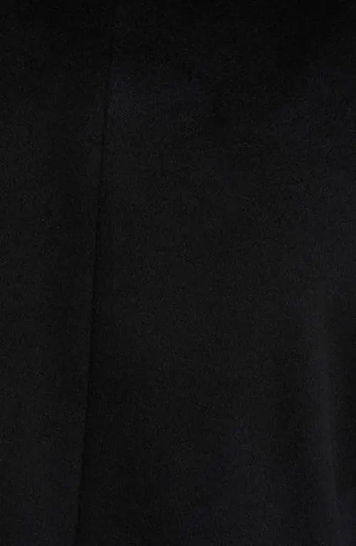 Fleurette Wool Wrap Coat - Black