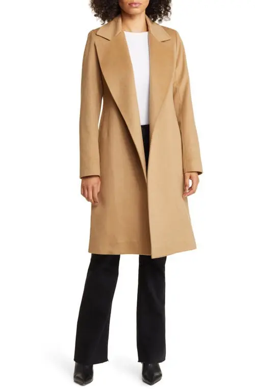 Fleurette Wool Wrap Coat