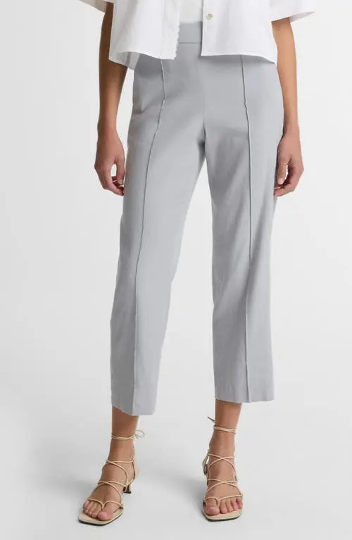 Vince Grace Mid-rise Linen-blend Tapered Pull-on Pants - Bay Mist