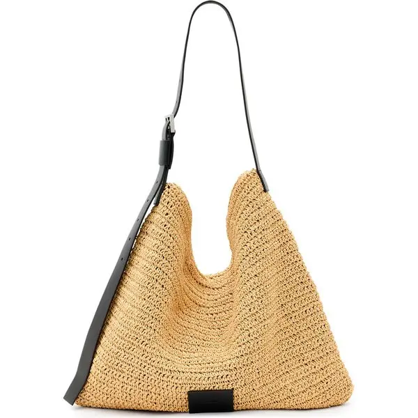 ALLSAINTS Asha Straw Shoulder Bag - Natural 2