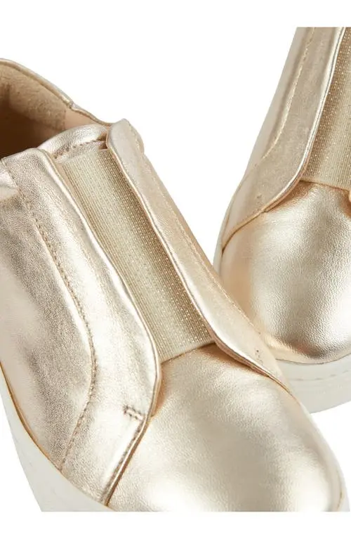 LK BENNETT Joy Metallic Leather Sneakers