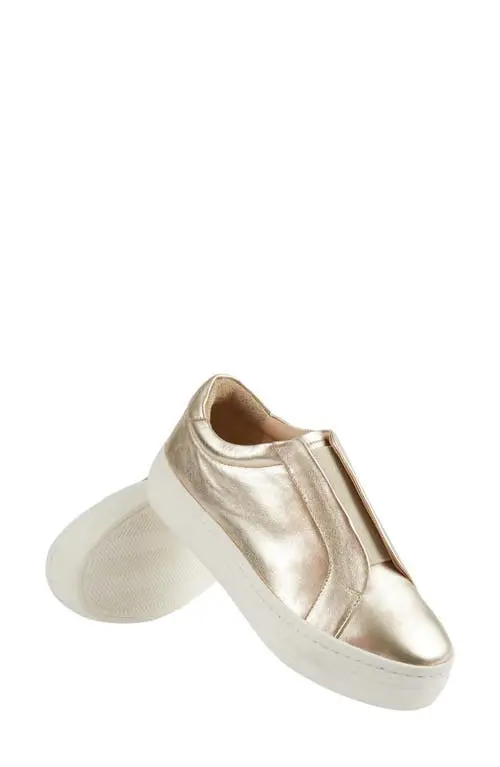 LK BENNETT Joy Metallic Leather Sneakers