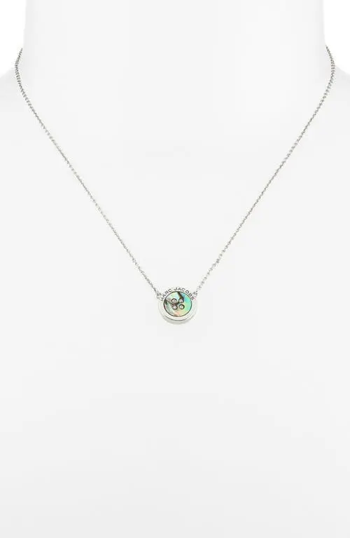 Marc Jacobs Button Crystal Embellished Pendant Necklace