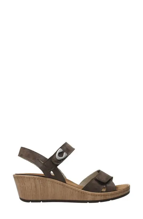 WOLKY Sanibel Platform Wedge Sandal - Cedar Brown