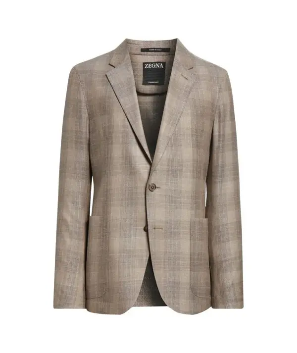 Zegna Fairway Crossover Plaid Wool - Medium Brown