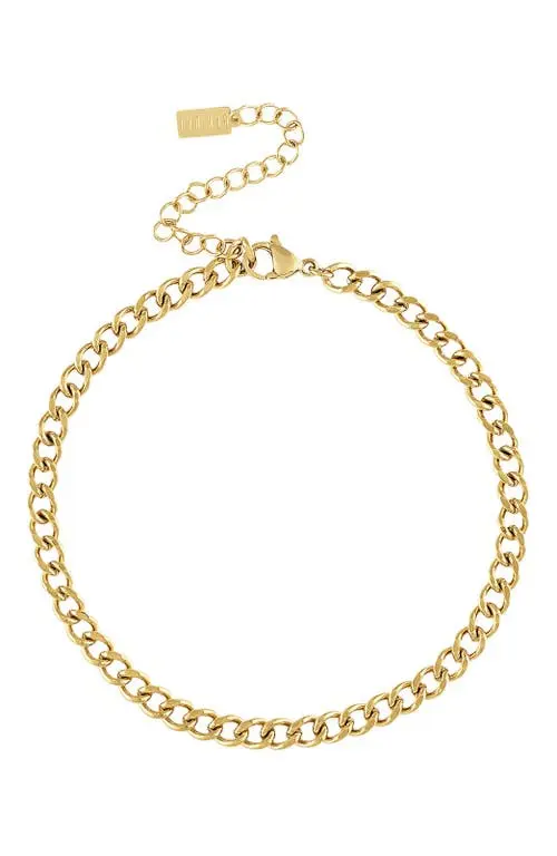 Ben Oni Curb Chain Anklet - Gold