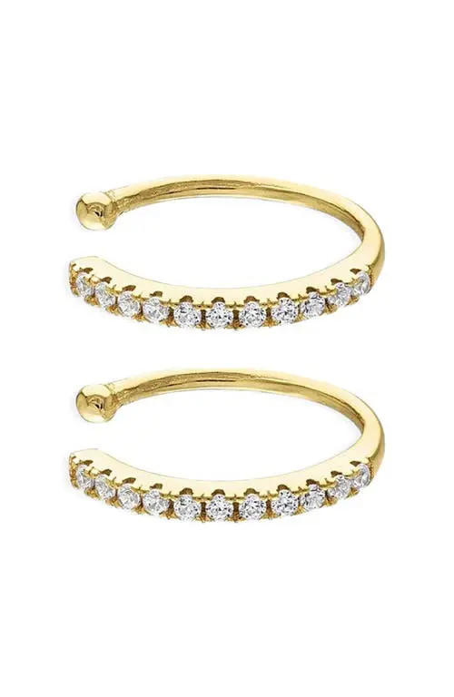 Ben Oni Set Of 2 Cubic Zirconia Ear Cuffs - Gold