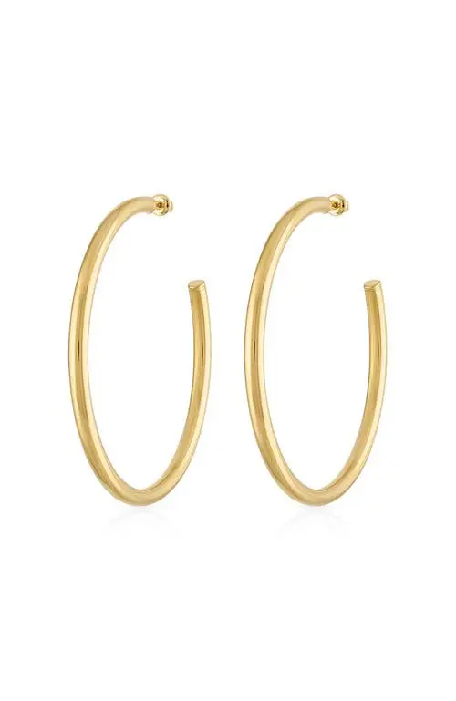 Ben Oni Large Open Hoop Earrings - Gold