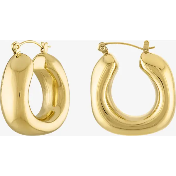 Ben Oni Square Tube Hoop Earrings - Gold