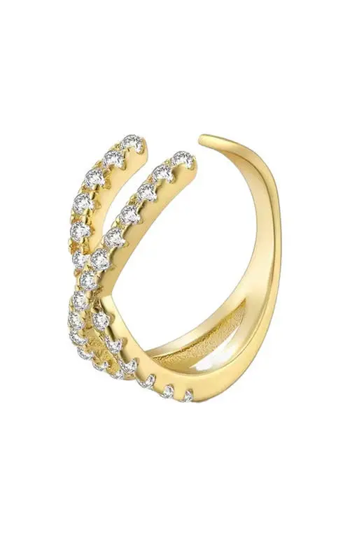 Ben Oni Pave X Ear Cuff - Gold