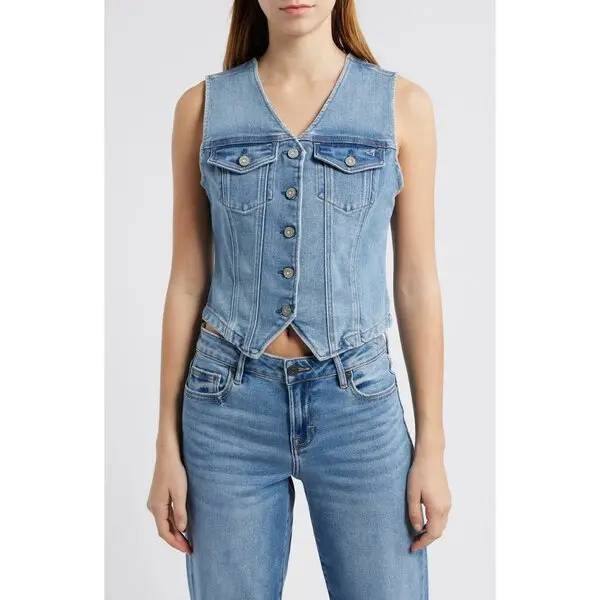 HIDDEN JEANS Fitted Denim Vest