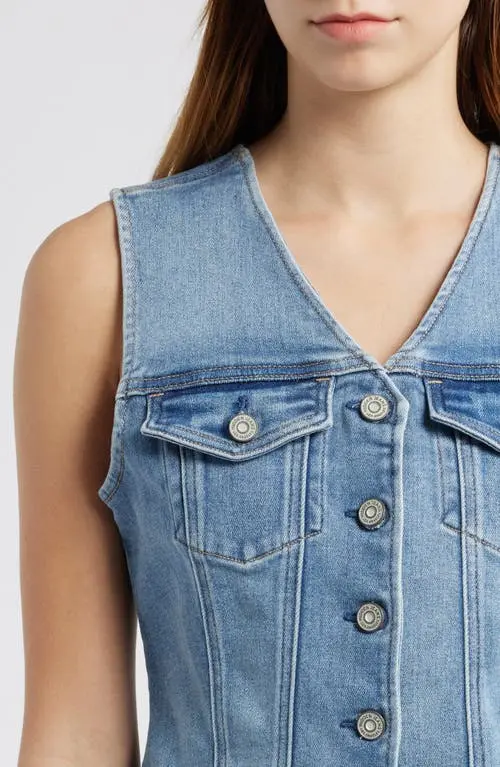 HIDDEN JEANS Fitted Denim Vest