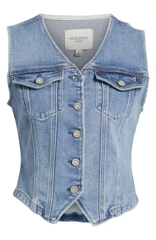 HIDDEN JEANS Fitted Denim Vest