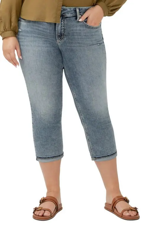 SILVER JEANS CO. Suki Curvy Mid-rise Capri Jeans