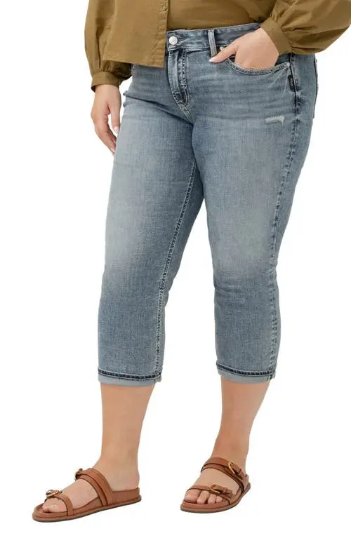 SILVER JEANS CO. Suki Curvy Mid-rise Capri Jeans