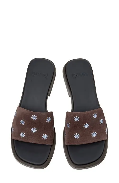 Camper Dana Leather Slide Sandal