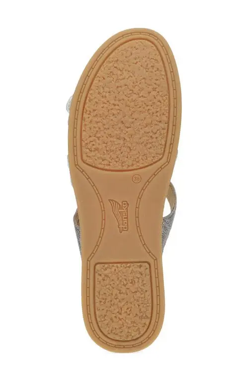 Dansko Campbell Platform Wedge Slide Sandal - Pewter Multi