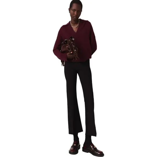 Maje Slit Trousers - Black