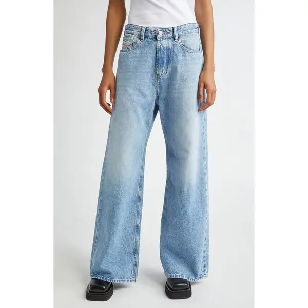 DIESEL® 1996 D-sire Low-rise Wide-leg Jeans - Denim