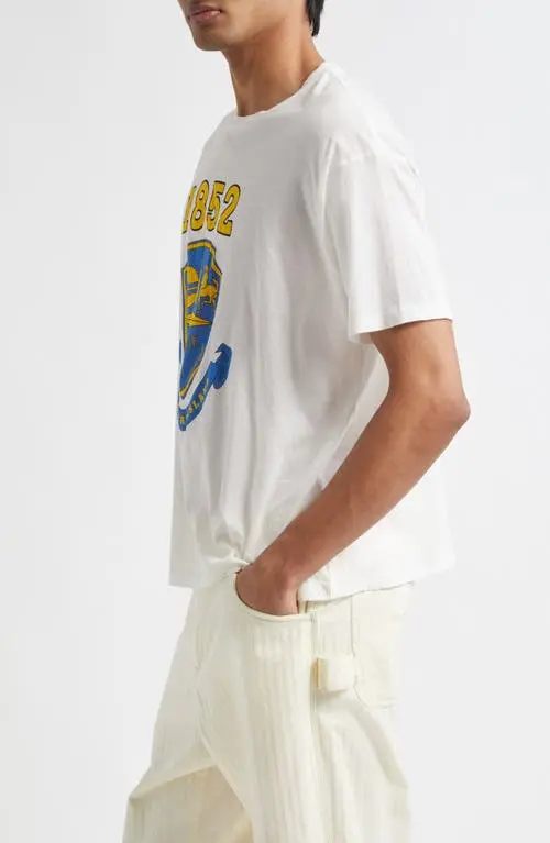 BODE Crest Boxy Graphic T-shirt - Cream