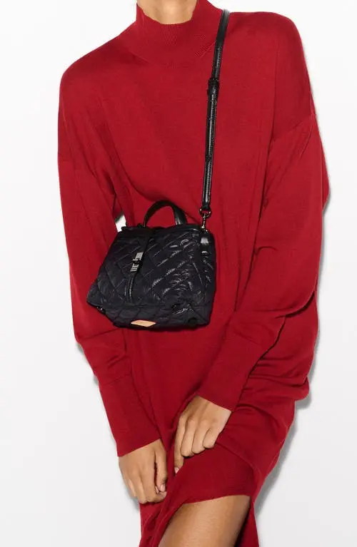 Mz Wallace Mini Astor Diamond Quilted Bag - Black