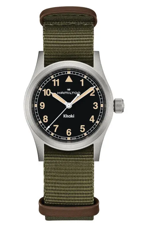 Hamilton Khaki Field Strap Watch - Black
