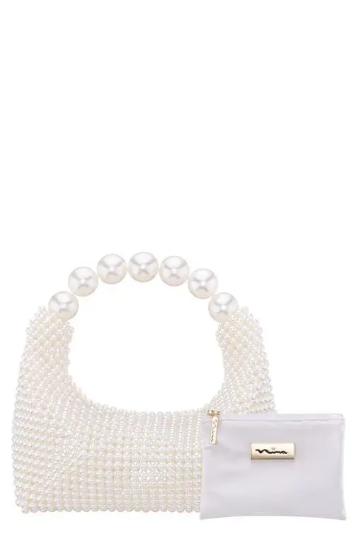 Nina Kiki Faux Pearl Handle Bag