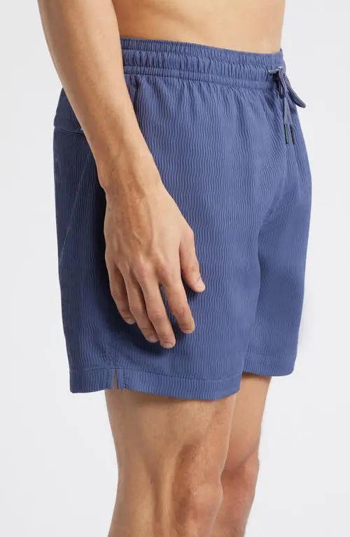 CHUBBIES The Sketches 5.5-inch Ribbed Swim Trunks - Navy