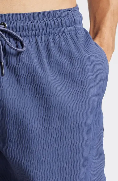 CHUBBIES The Sketches 5.5-inch Ribbed Swim Trunks - Navy