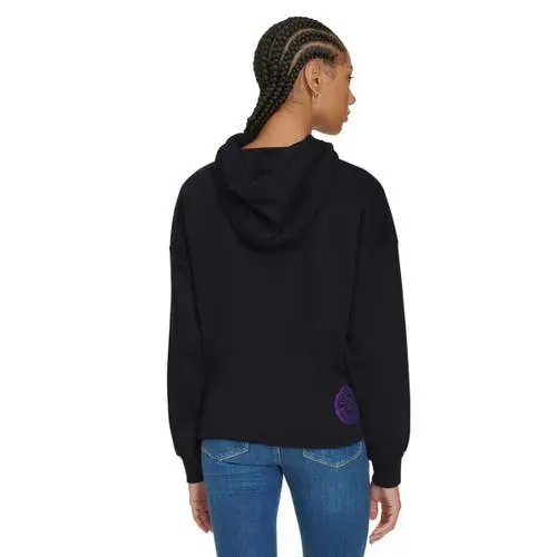 Tommy Hilfiger Sacramento Kings Cropped Pullover Hoodie - Black