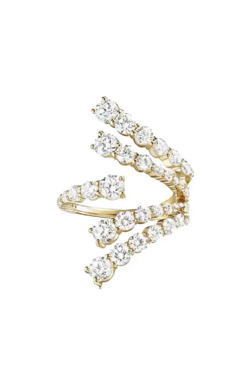 Ben Oni Plated Cz Wrap Ring - Gold