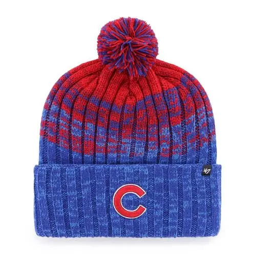 '47 Chicago Cubs Cascade Cuffed Knit Hat With Pom