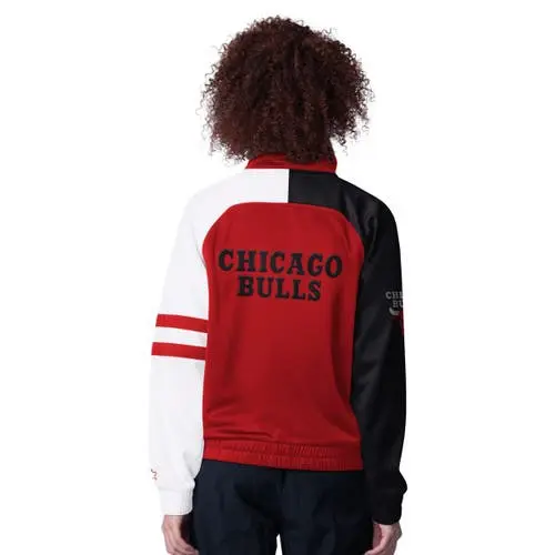 STARTER Chicago Bulls Line Up Dolman Raglan Full-zip Track Jacket