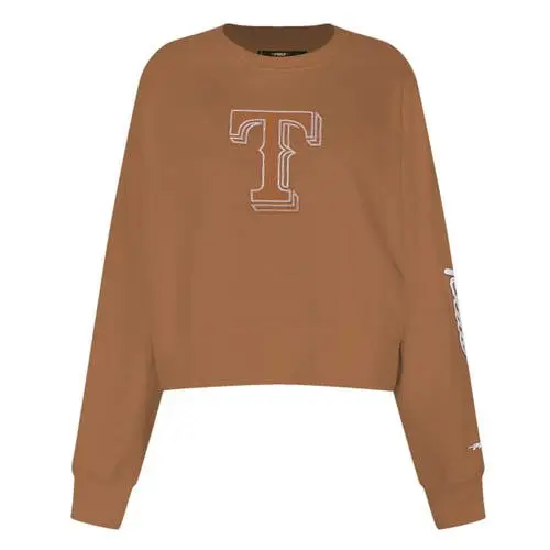 PRO STANDARD Texas Rangers Paint The City Pullover Cropped Sweatshirt