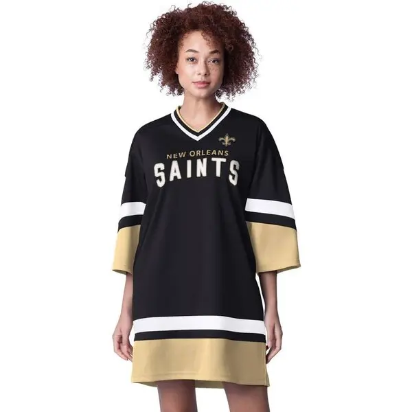 STARTER New Orleans Saints Slap Shot Sneaker Dress - Black