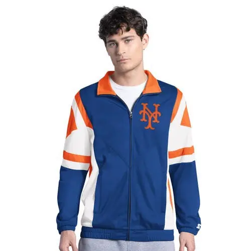 STARTER New York Mets Contender Tricot Full-zip Track Jacket - Royal