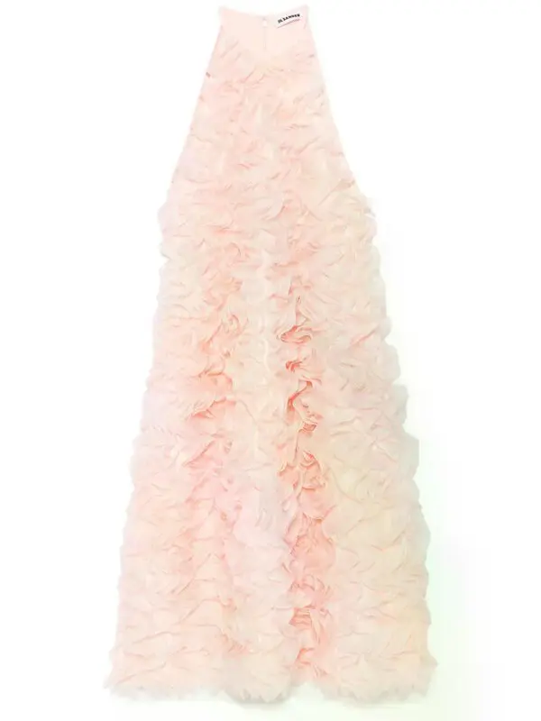 JIL SANDER Ruffle Sleeveless Dress - Pink