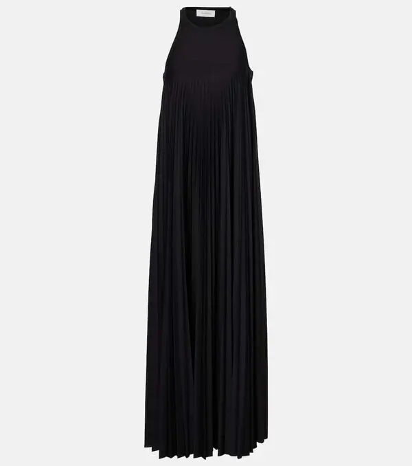 Sportmax Plissé Jersey Maxi Dress