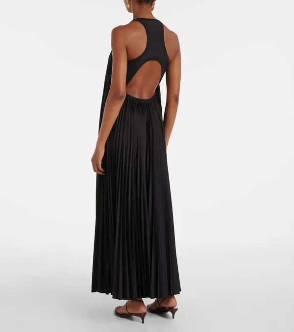 Sportmax Plissé Jersey Maxi Dress
