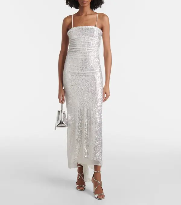 JACQUES WEI Sequined Slip Dress