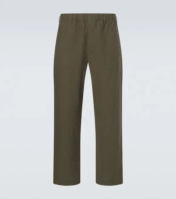 Commas Mid-rise Straight Pants - Green