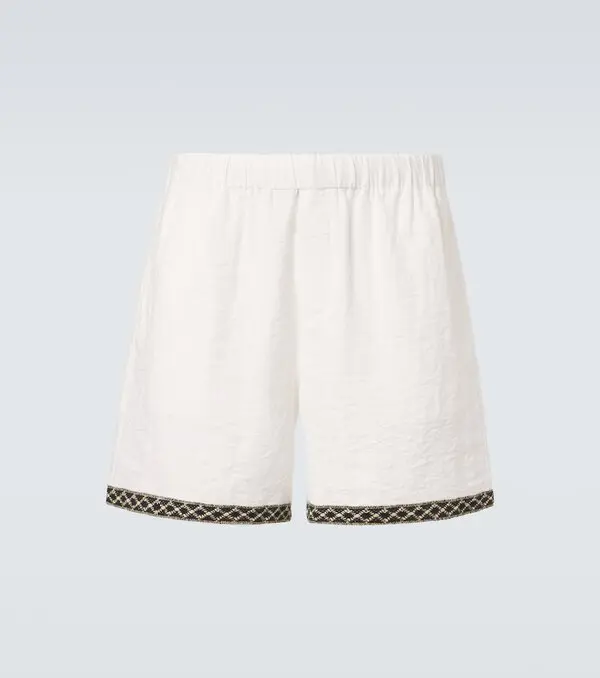 Commas Crochet-trimmed Shorts - White