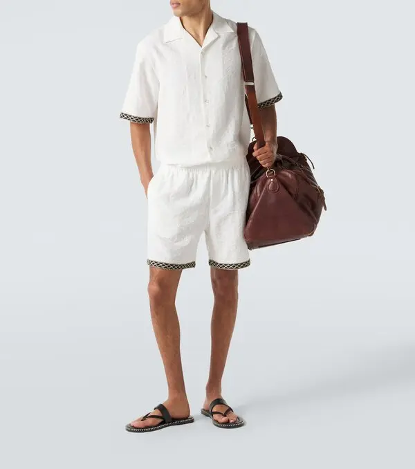 Commas Crochet-trimmed Shorts - White